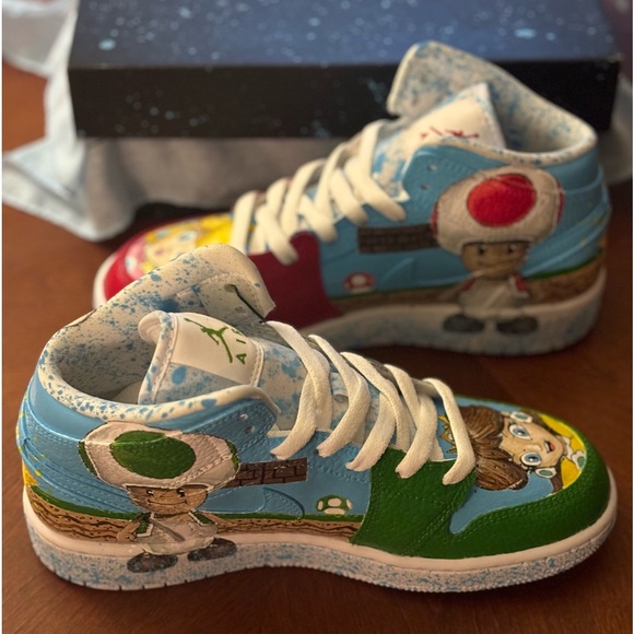 Jordan | Shoes | Air Jordan Of 1 Super Mario Bros Custom Colorway ...